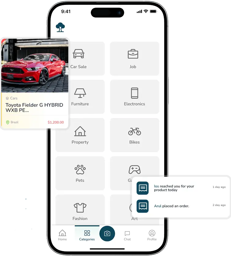 OLX Clone App | Launch Your Classifieds App | WebSenor